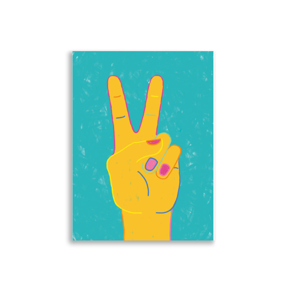 Póster mano símbolo de paz – Raandom Art Store