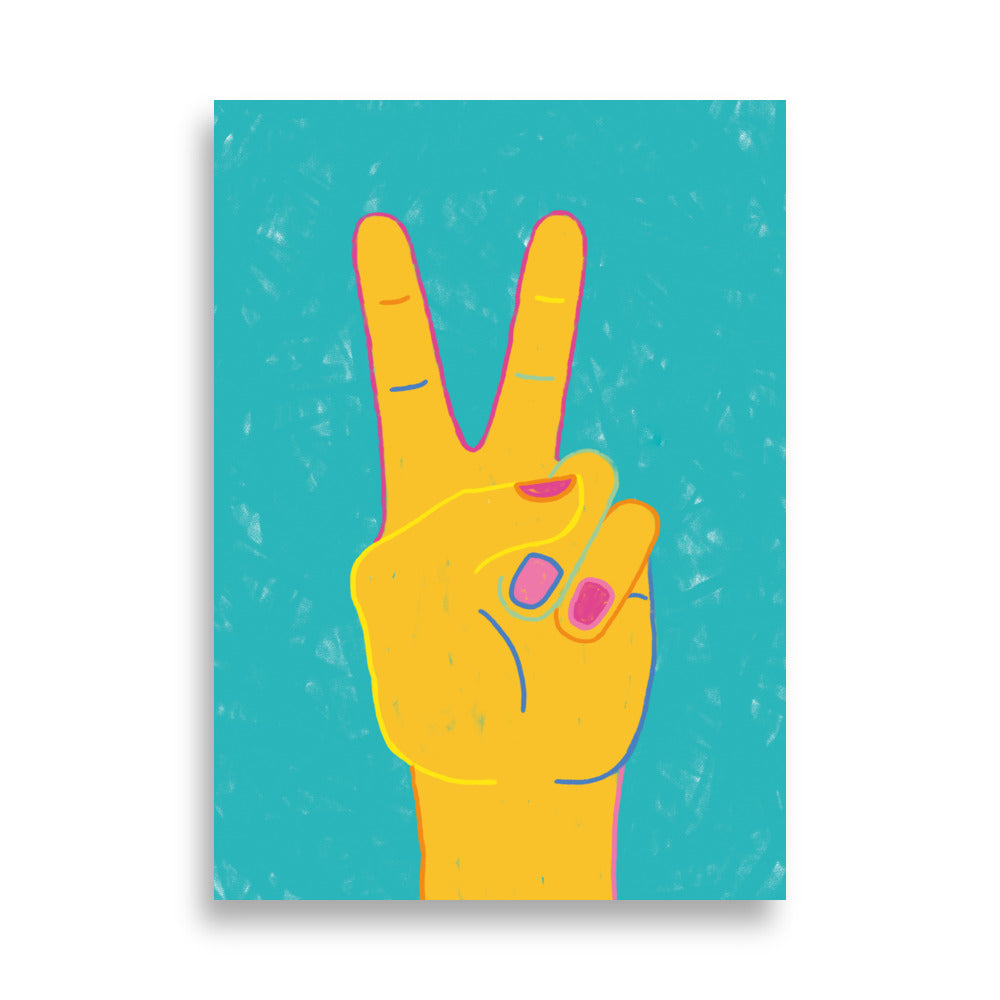 Póster mano símbolo de paz – Raandom Art Store